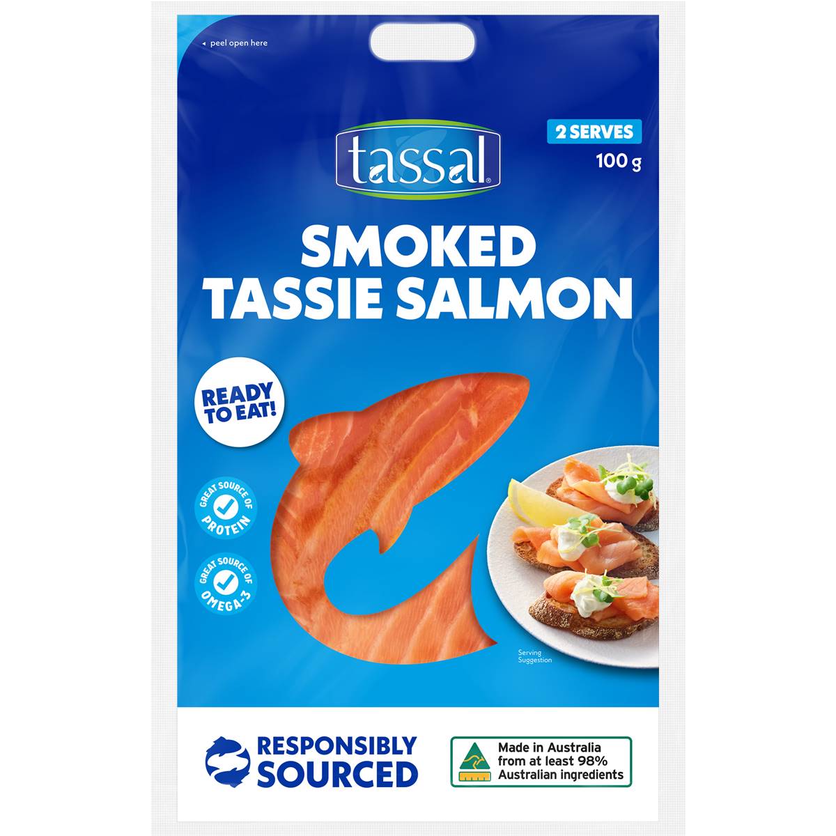 Tassal Premium Tasmanian Smoked Salmon Slices | Woolworths