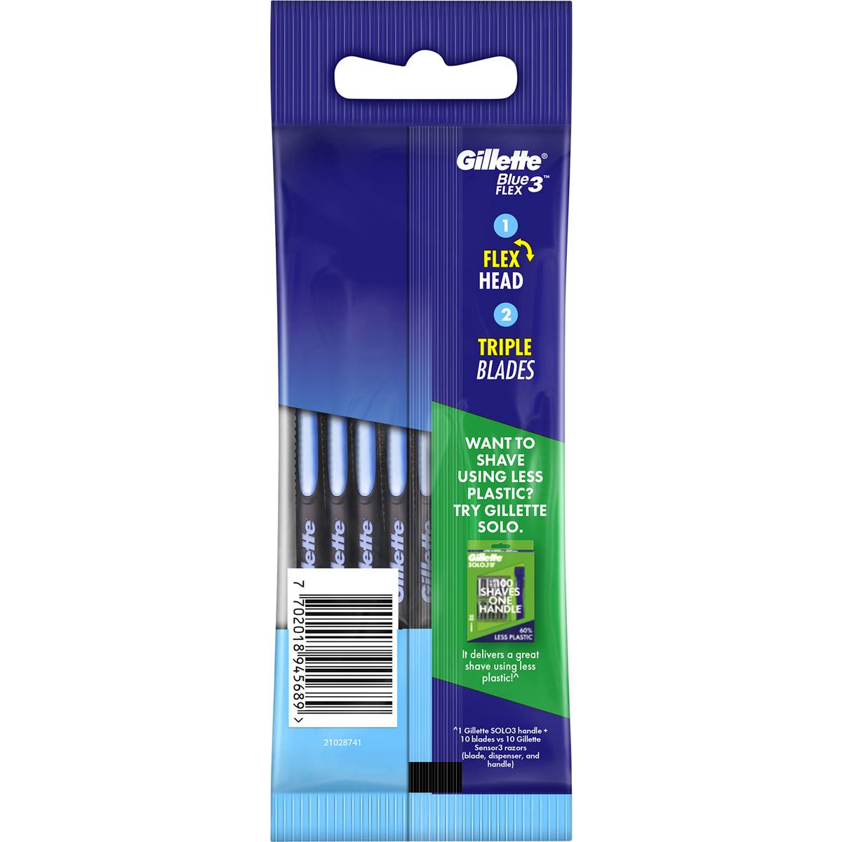 Gillette Blue 3 Disposable Shaving Razor | Woolworths